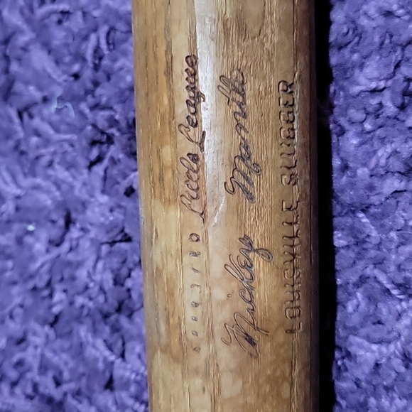 Louisville Slugger | Other | Vintage Mickey Mantle Little League Wooden ...